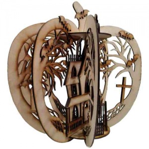 Pumpkin Haunted House - MDF Wood Kit
